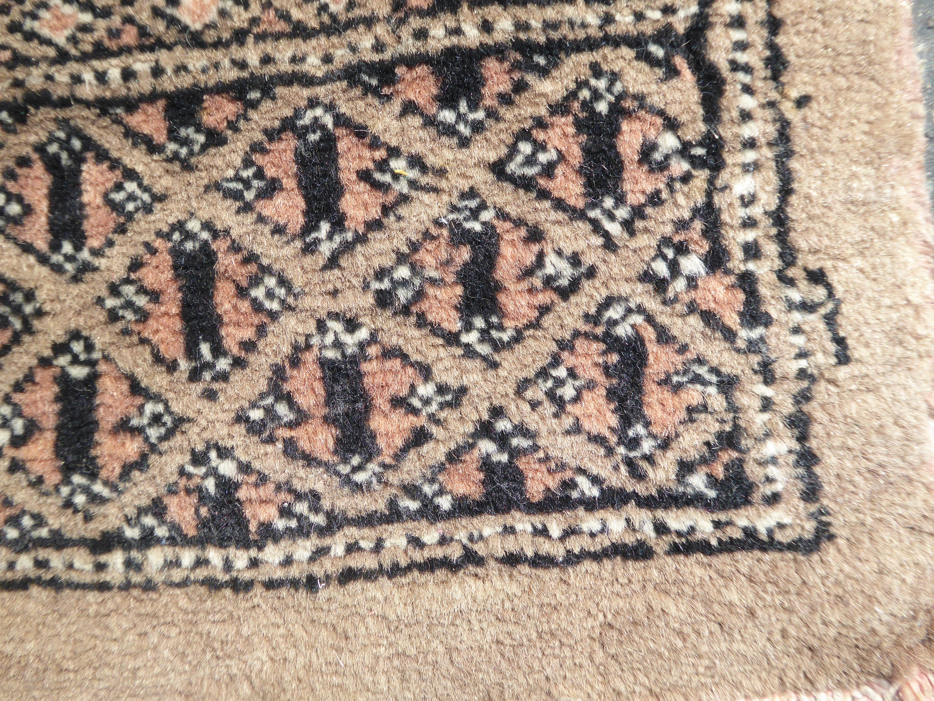 Vintage Hand Woven Wool Pakistan Bokhara Area Rug 51 x 79 Baby Blue