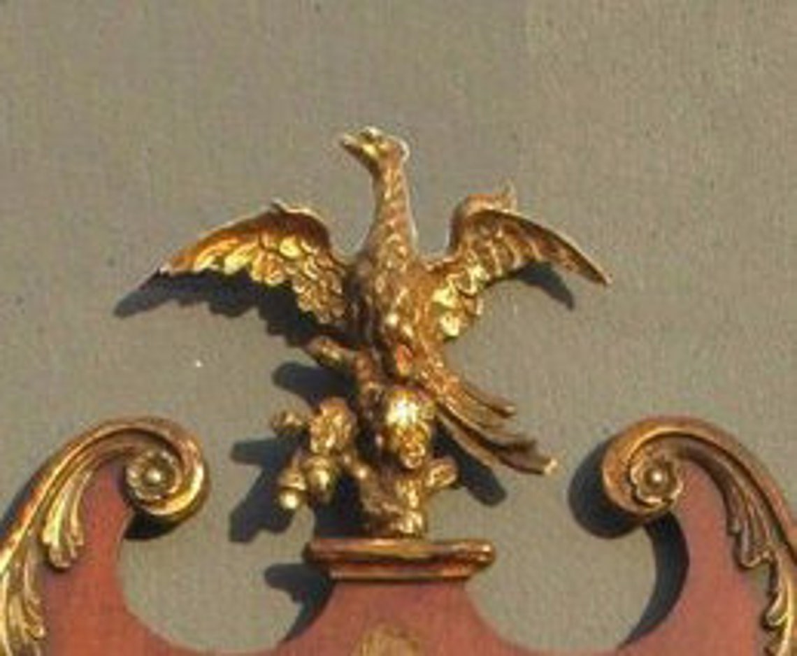 Antique American Chippendale Gold Eagle Crest Wall Mantle - Etsy