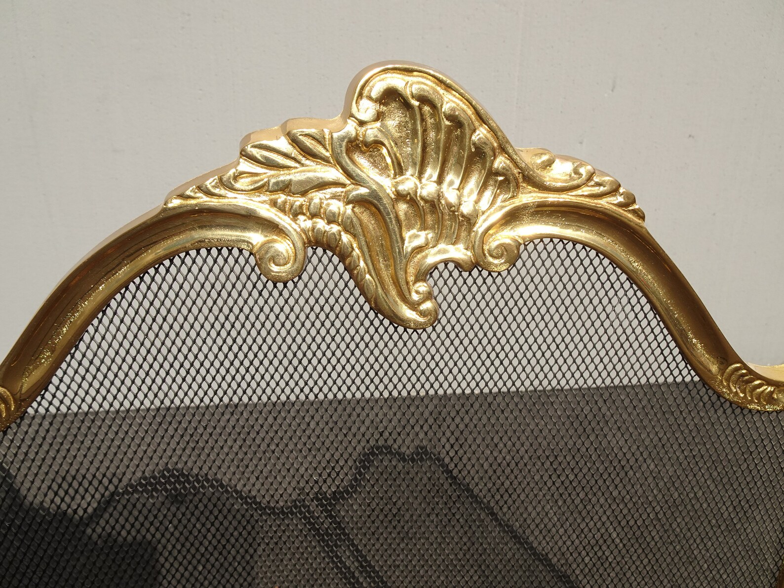 Vintage French Provincial Louis XVI Stye Three Panel Brass - Etsy