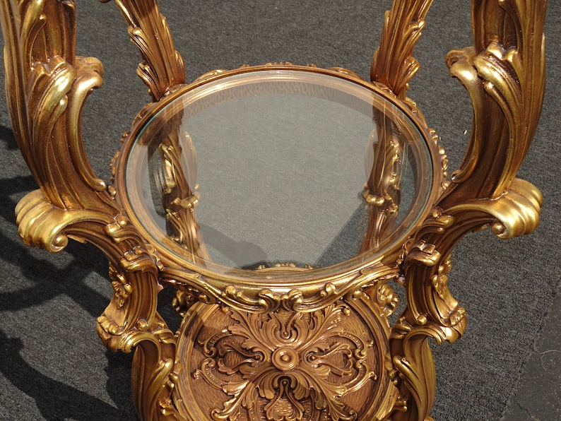 Vintage Gold Rococo Etagere Stand French Provincial Italian Style ...