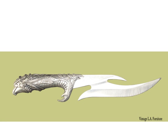 Vintage Oriental Asian Silver Knife With Lizard Handle - Etsy