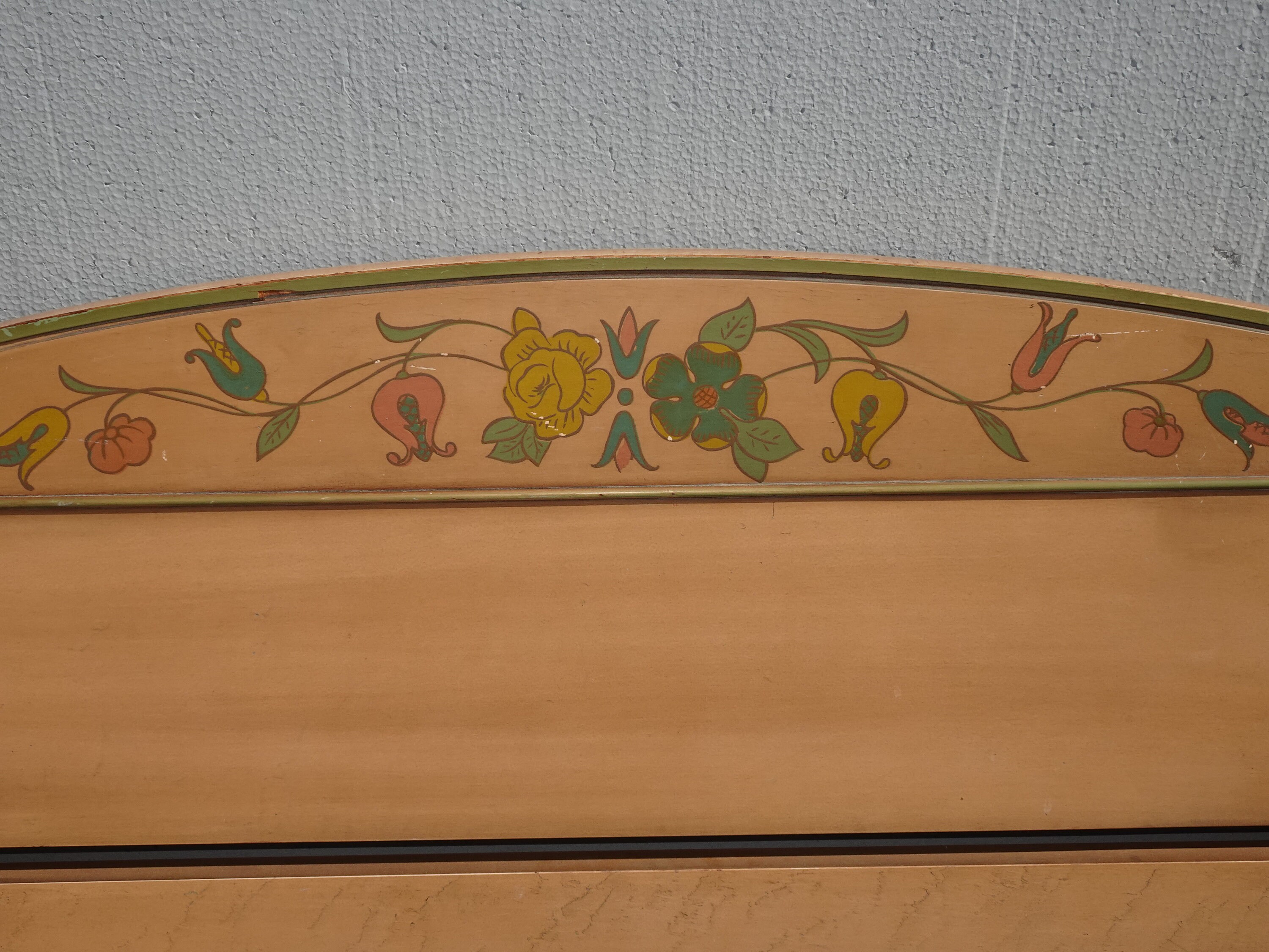 Pair of French Country Hand Painted Bed Frames Twin Headboards W Side ...