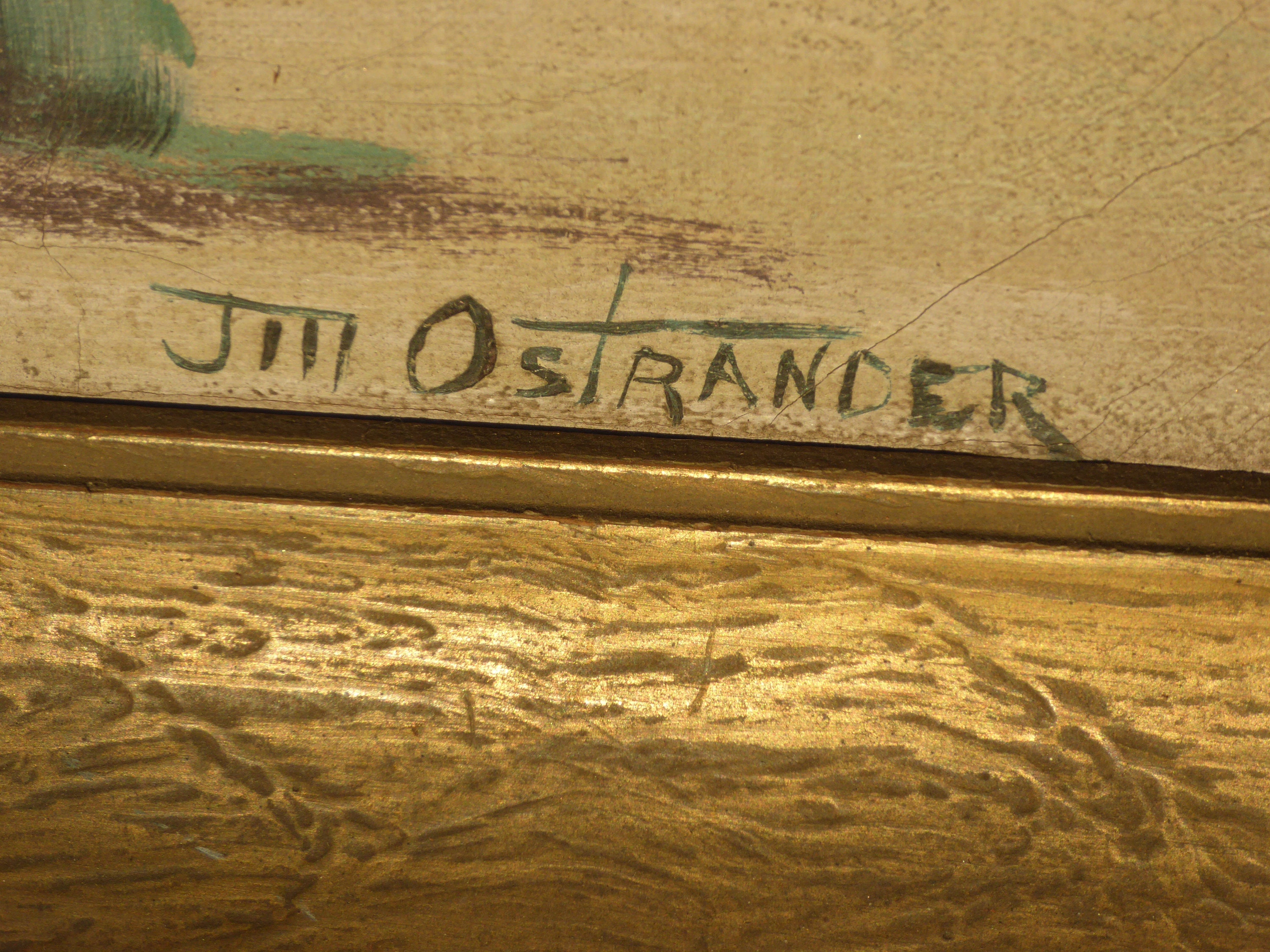 Antique Oil on Canvas Picture Painting of High Desert Scene by Jim ...