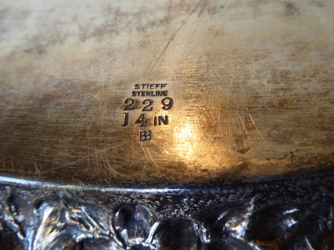 4 Piece Stieff Repousse Sterling Silver Rose Tea Set Hand | Etsy