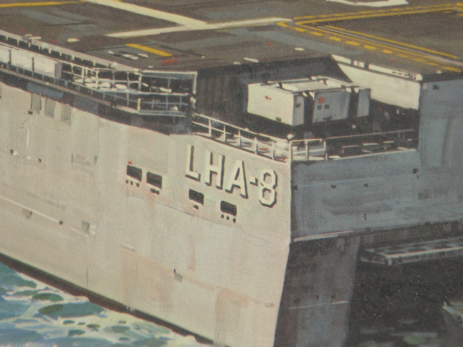 Vintage Picture Print of Helicopter Aircraft Carrier LHA-8 - Etsy