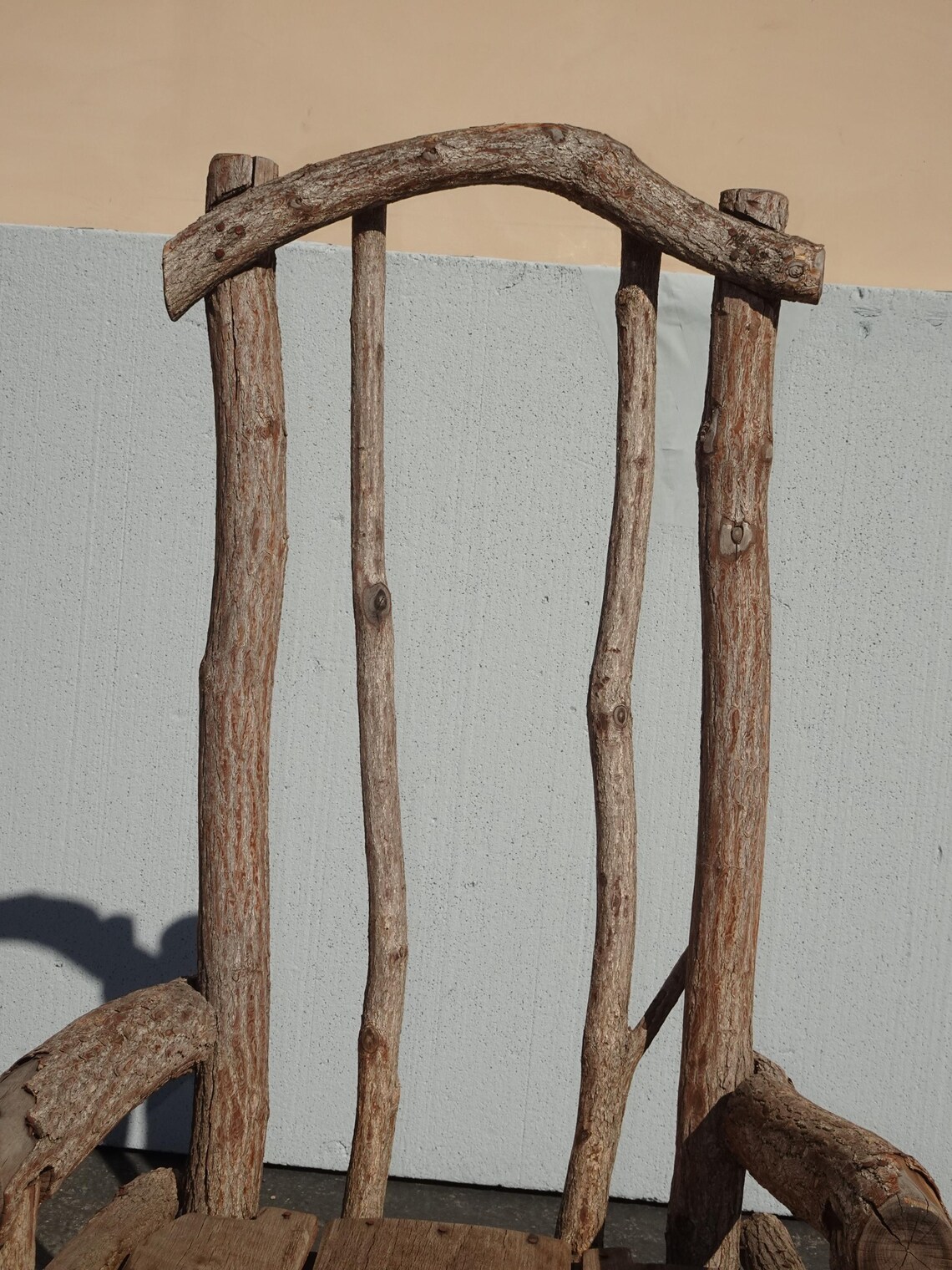 Large Primitive Rustic Tree Branch Throne Arm Chair ~ Raw Wood Limbs - Etsy