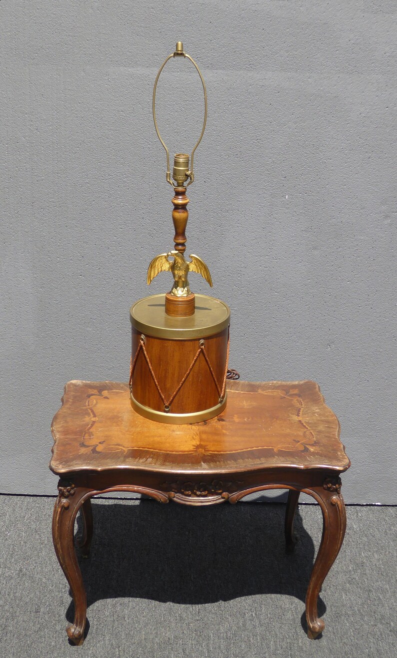Unique Vintage Federal Style Drum & Eagle Table Lamp Light - Etsy