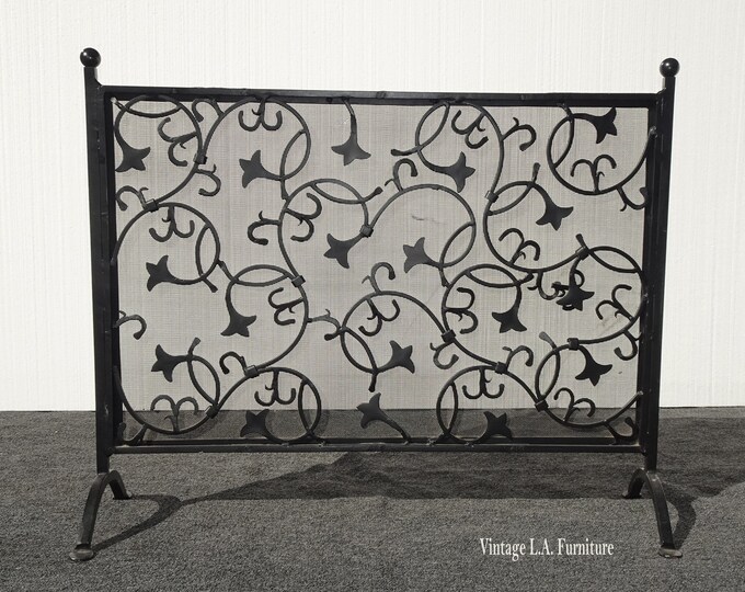 Vintage Firescreen, Fireplace Screen, Fireplace Decor, Fireplace ...