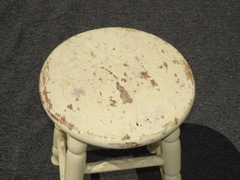 Vintage French Country Farmhouse Chic Yellow Rustic Stool - Etsy
