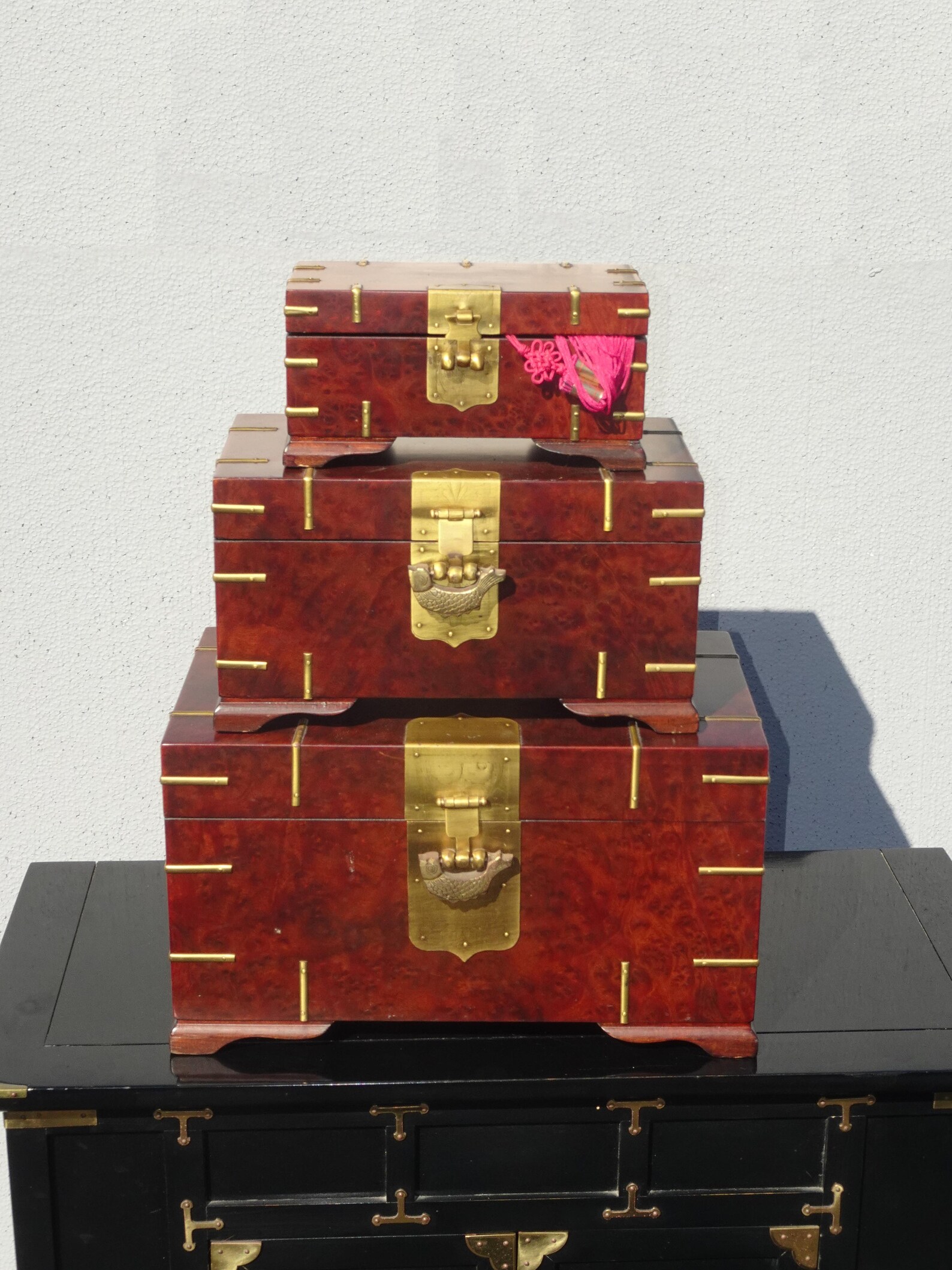 Set of Three Vintage Oriental Asian Jewelry Storage Boxes - Etsy