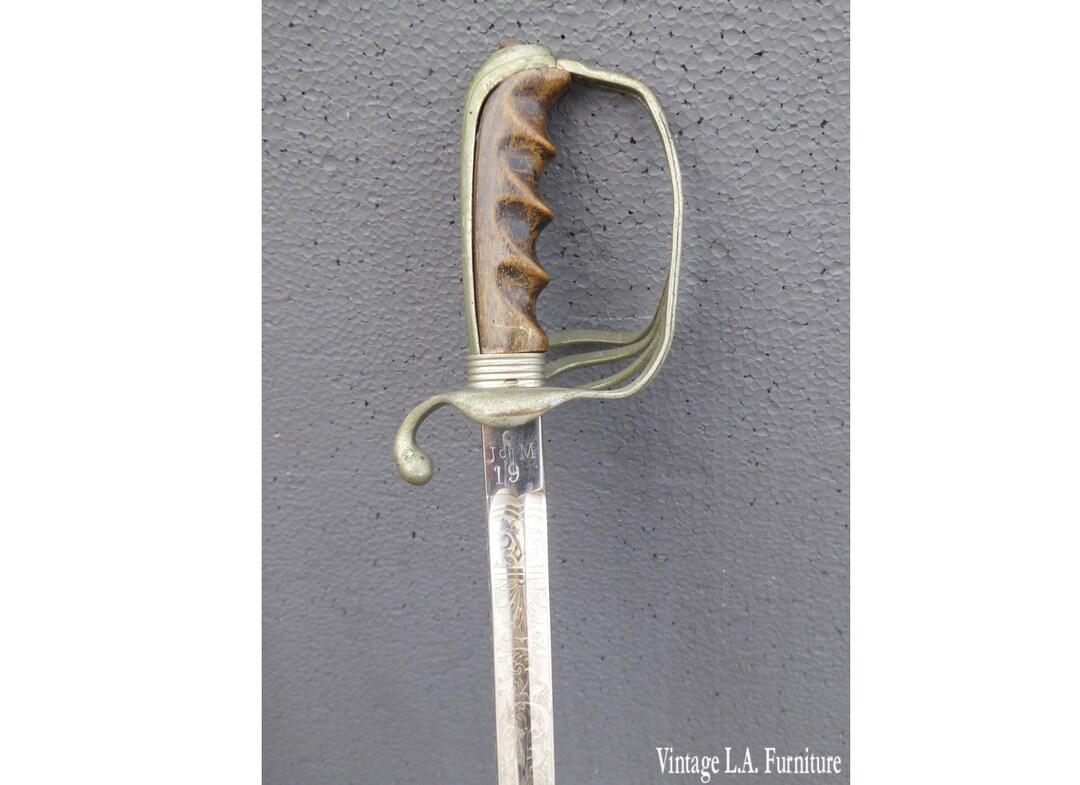 Vintage Engraved Sword With Cover - Etsy