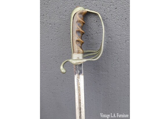 Vintage Engraved Sword With Cover - Etsy