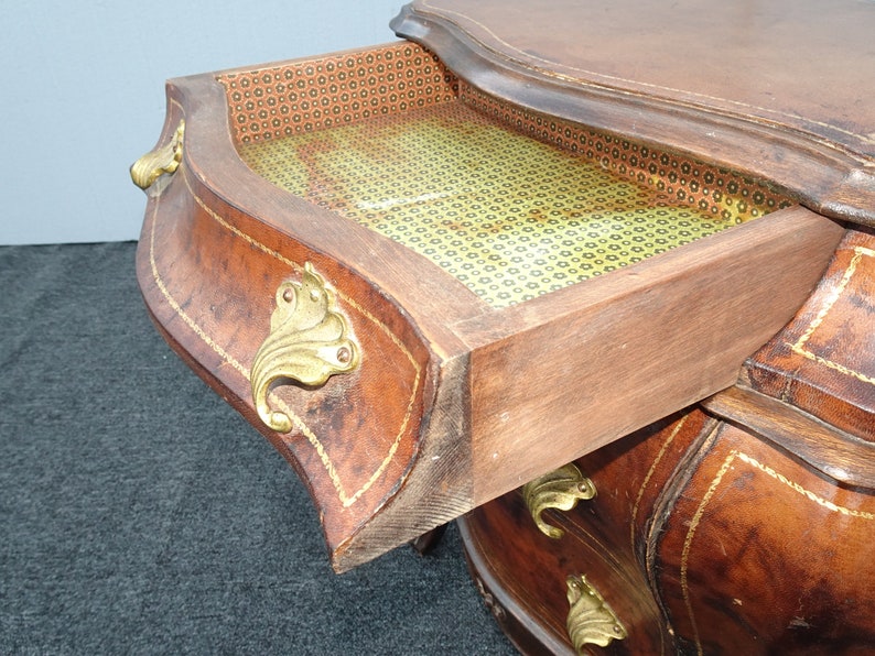 Antique Italian Bombe Bombay Side Table Nightstand wrapped in - Etsy