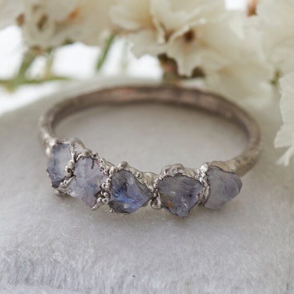 Raw Gemstone Ring - Etsy