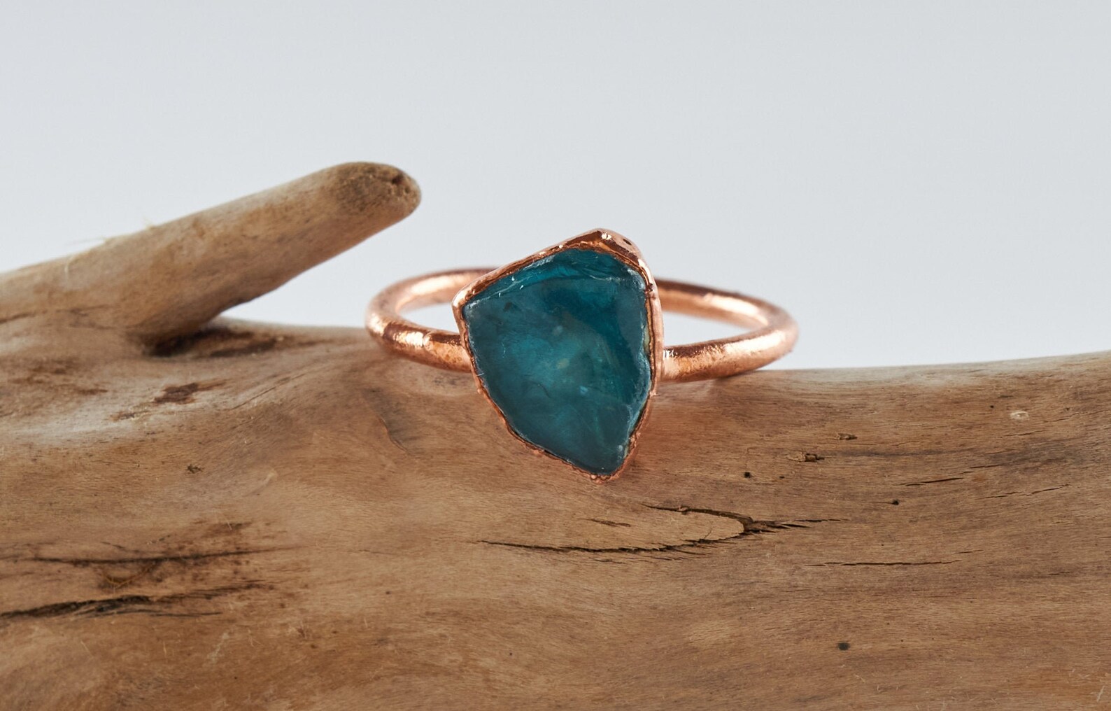 Blue apatite ring Raw gem ring Raw stone rings Raw crystal | Etsy