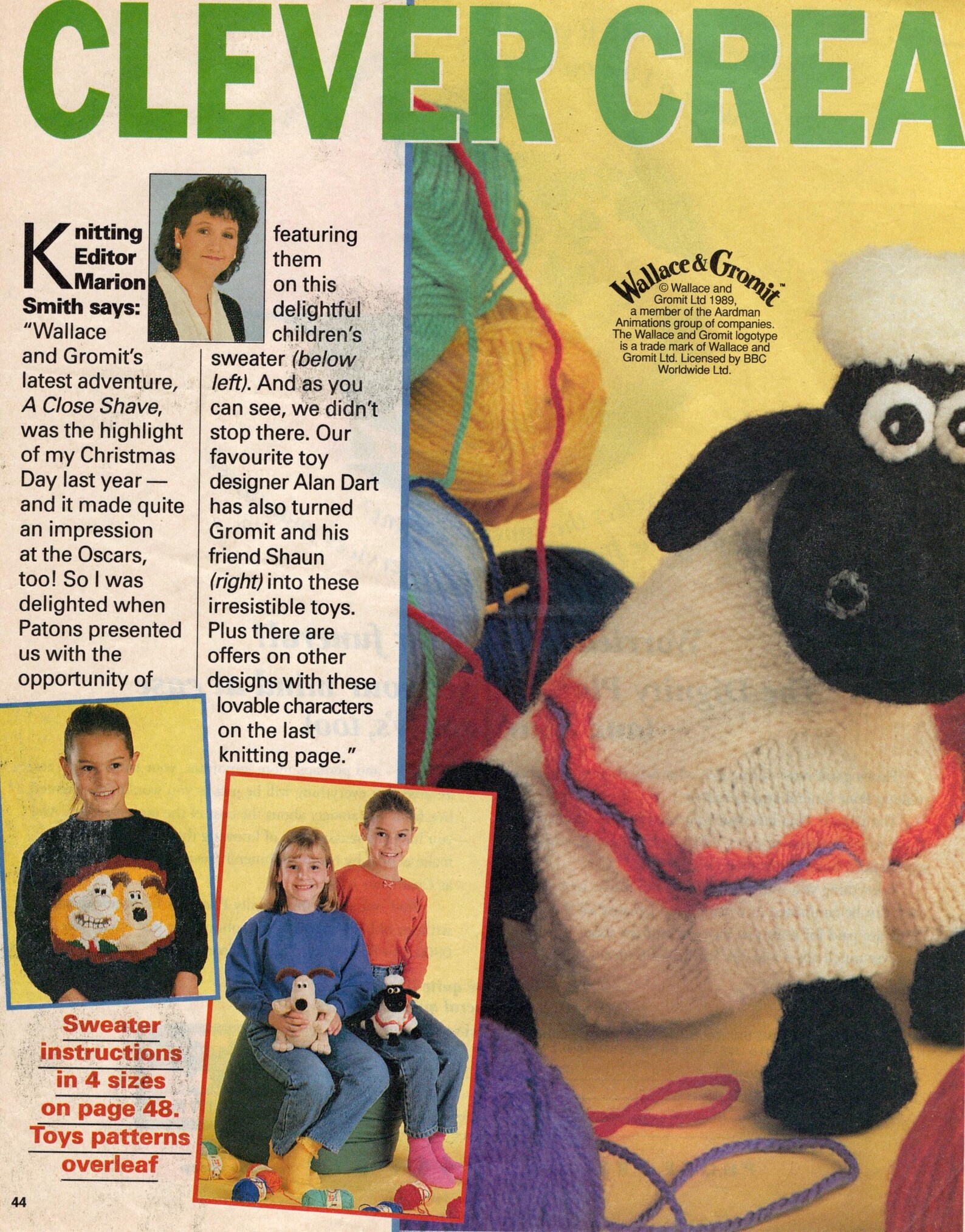 Shaun Sheep and Gromit, Knitting Pattern, Vintage, Rare Toys Only - Etsy UK