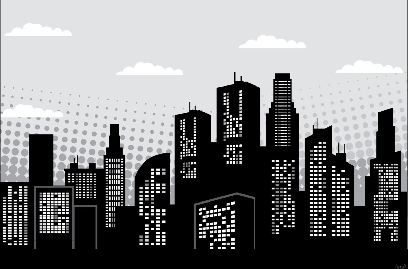 Super Hero Party Background Printable PDF black & White - Etsy