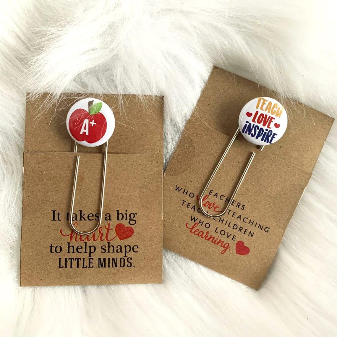 Teacher Gift- Teacher Appreciation Book Mark Planner Clip- on Giftable ...