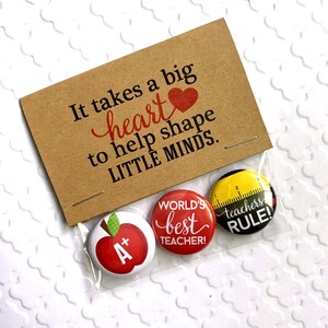 Teacher Gift- Teacher Appreciation Pins/ Magnets- on Giftable Carding ...