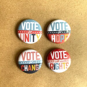 Mix & Match 1" Button Pin Gift- Vote Button Pins- Go Vote- Vote Out ...