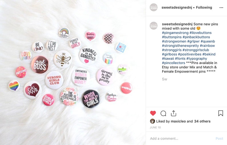 Mix & Match 1" Button Pin Gift-- Feminist, Female Empowerment, Girl ...