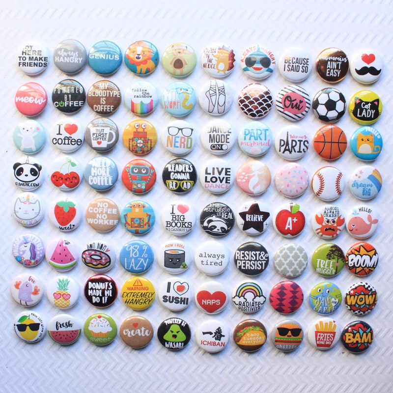 Button Pins - Etsy