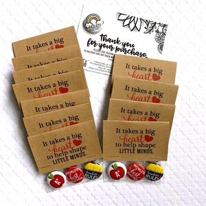 Teacher Gift- Teacher Appreciation Pins/ Magnets- on Giftable Carding ...
