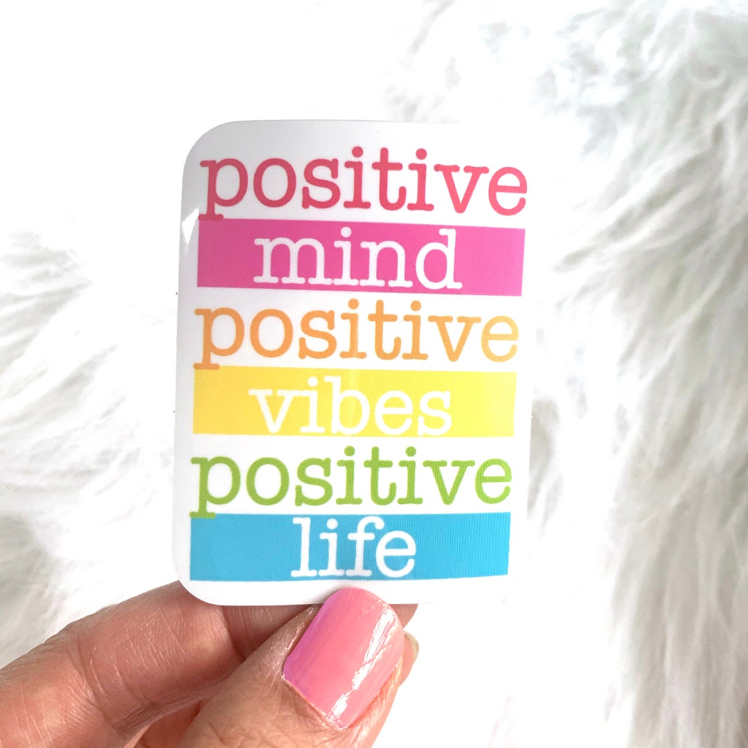Positive Quote Vinyl Sticker for Water Bottle 2.65” Water Proof Sticker ...