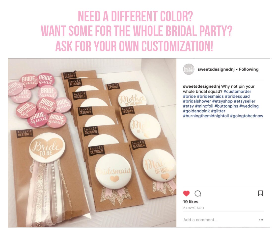 Wedding Bride Pin Pack Bride Corsage Pin Mother of the | Etsy