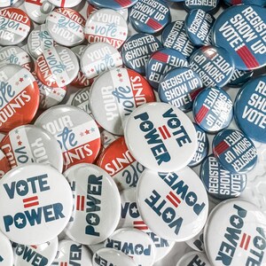 Mix & Match 1" Button Pin Gift- Vote Button Pins- Go Vote- Vote Out ...