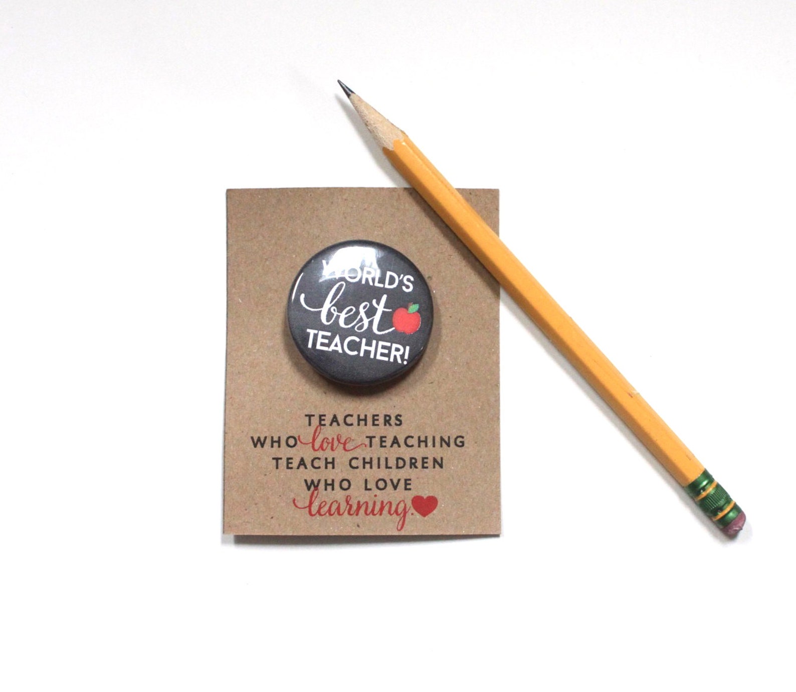 Teacher Gift- Teacher Appreciation Pins/ Magnets- on Giftable Carding ...