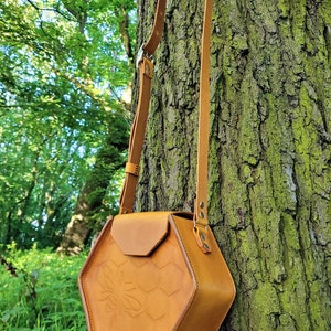 Yellow Hexagonal Honey Bee Leather Ladies Handbag - Etsy
