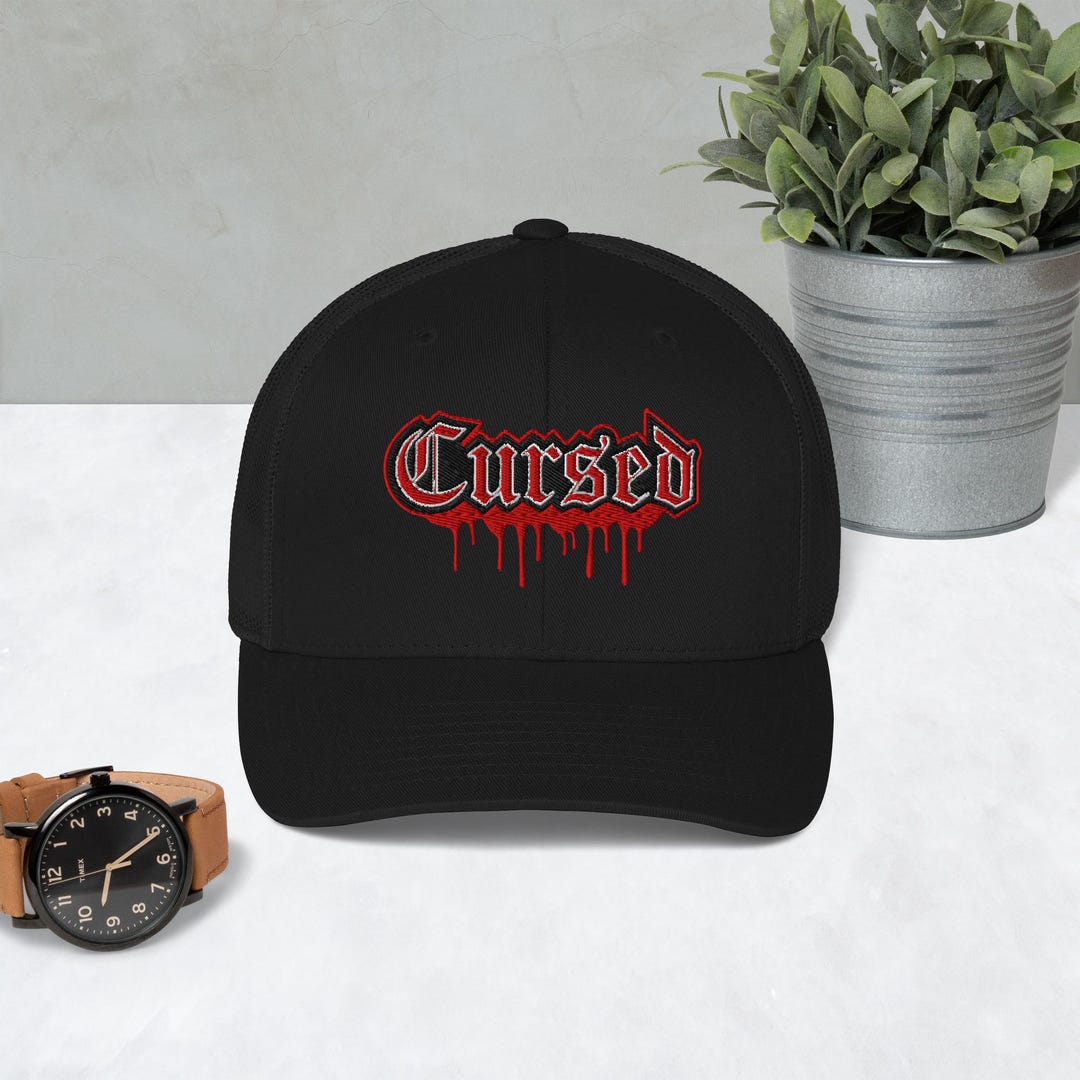 Horror Themed Cap, Cursed, Hexed, Witchcraft, Vampire Hat - Etsy