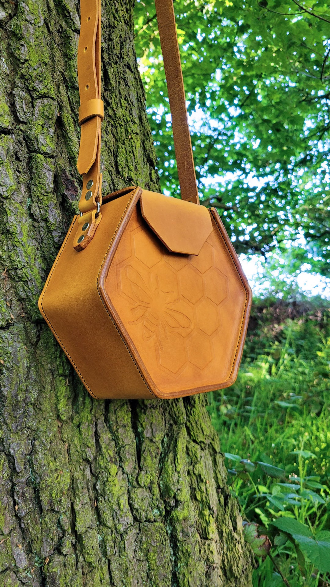 Yellow Hexagonal Honey Bee Leather Ladies Handbag - Etsy