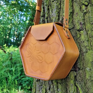 Yellow Hexagonal Honey Bee Leather Ladies Handbag - Etsy