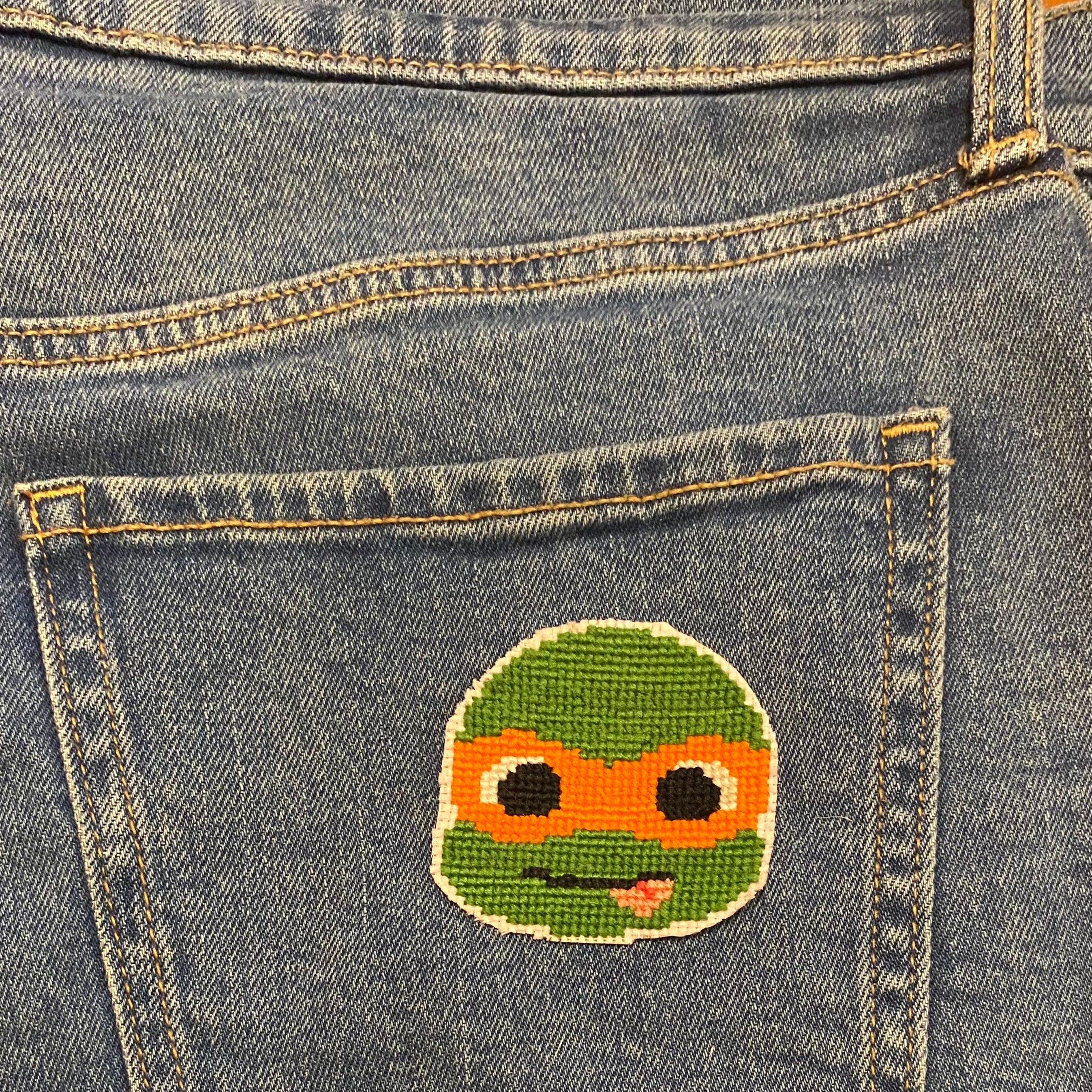 Teenage Mutant Ninja Turtle TMNT Handmade Cross Stitch Iron-on Patch - Etsy