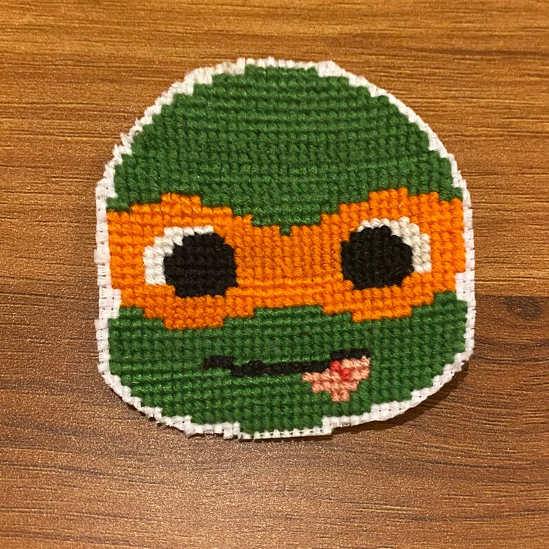 Teenage Mutant Ninja Turtle TMNT| Handmade Cross Stitch | Iron-on Patch ...