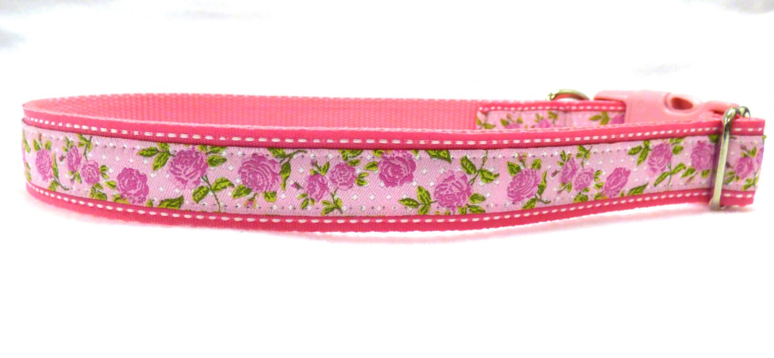 Large Roses Dog Collar Pink Dog Collar Spring Dog Collar - Etsy