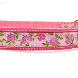 Large Roses Dog Collar Pink Dog Collar Spring Dog Collar | Etsy