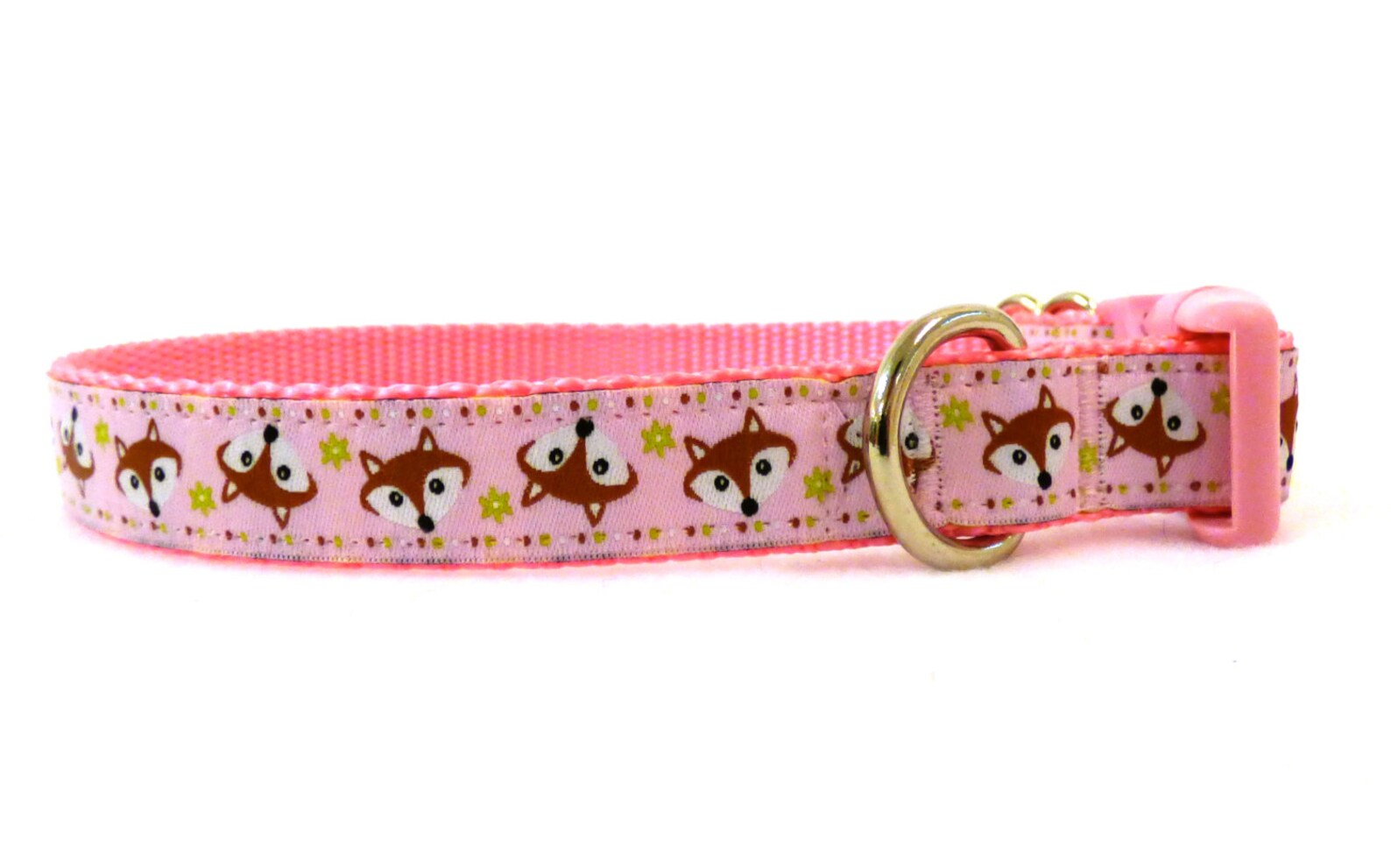 Fox Dog Collar Pink Dog Collar Ribbon Dog Collar - Etsy