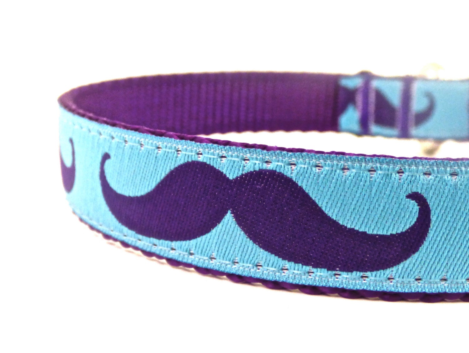 Purple Mustache Dog Collar Purple Dog Collar Mustache | Etsy
