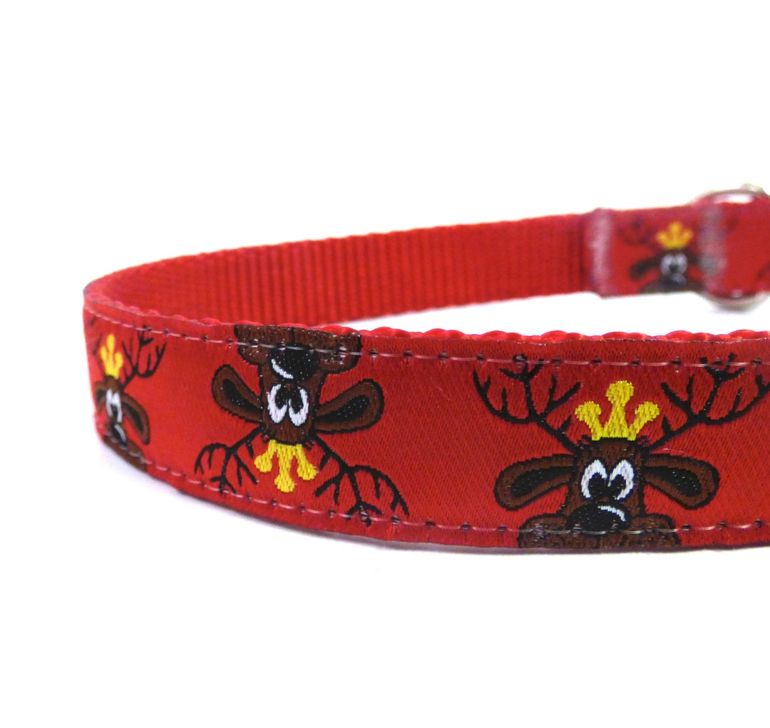 Reindeer Dog Collar Winter Dog Collar Red Dog Collar - Etsy