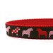 Dala Horse Dog Collar, Polka Dot Dog Collar, Horse Dog Collar, Ribbon ...
