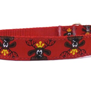 Reindeer Dog Collar Winter Dog Collar Red Dog Collar - Etsy