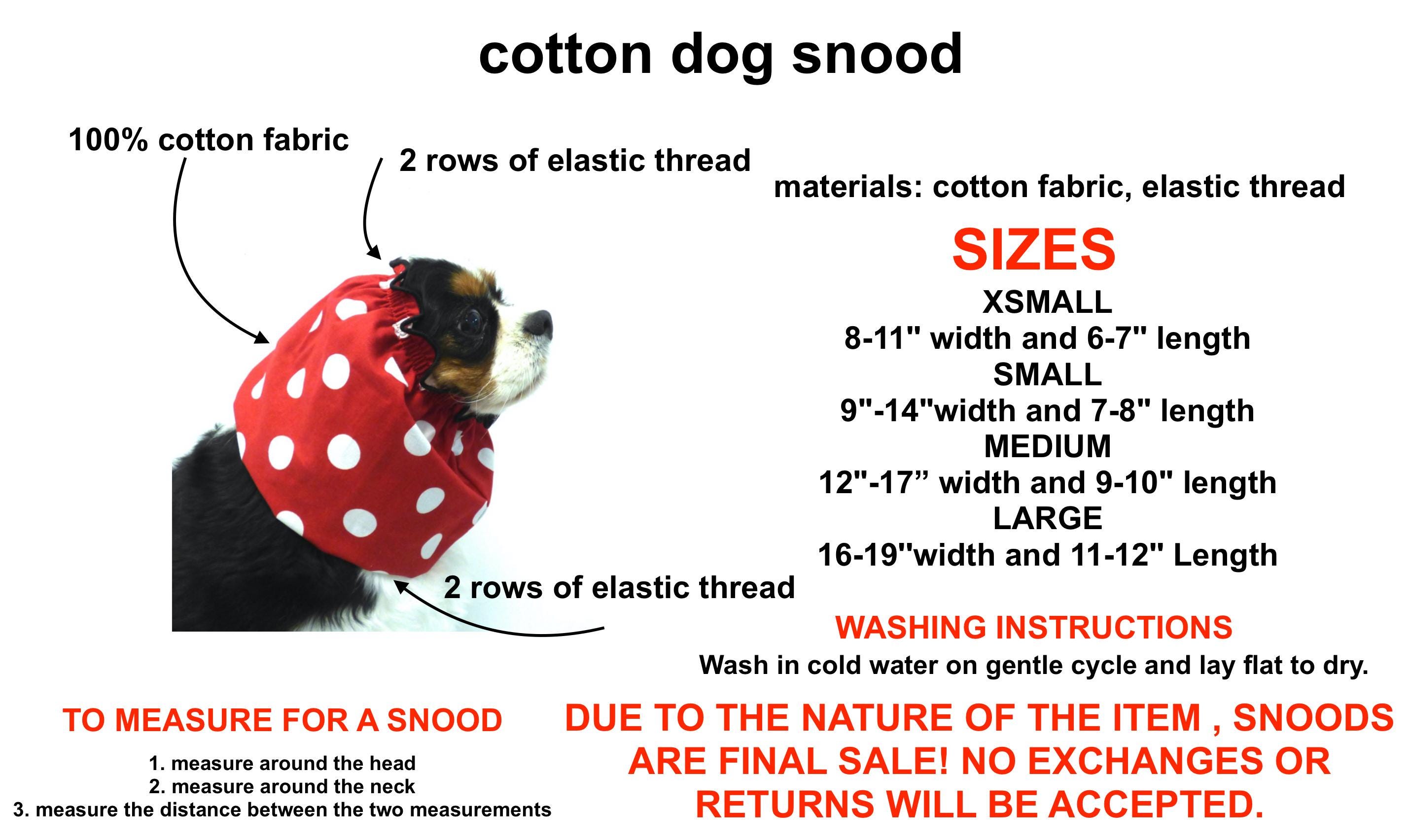 Pet Snood, Cotton Dog Snood, Cotton Pet Snood, Snood for Cavalier King ...