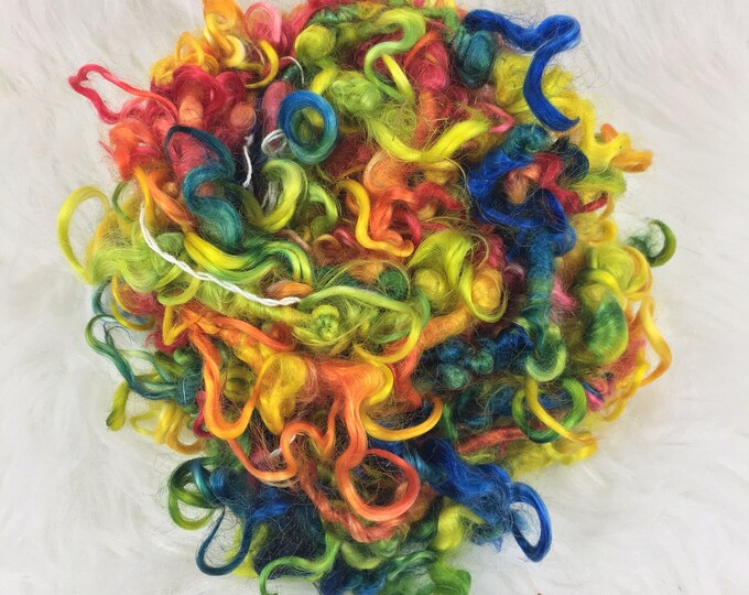 Rainbow Yarn Yarn Lock Spun Hand Spun Wensleydale Art - Etsy