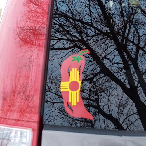 New Mexico Zia State Flag Symbol Vinyl Decal Sticker / Car - Etsy