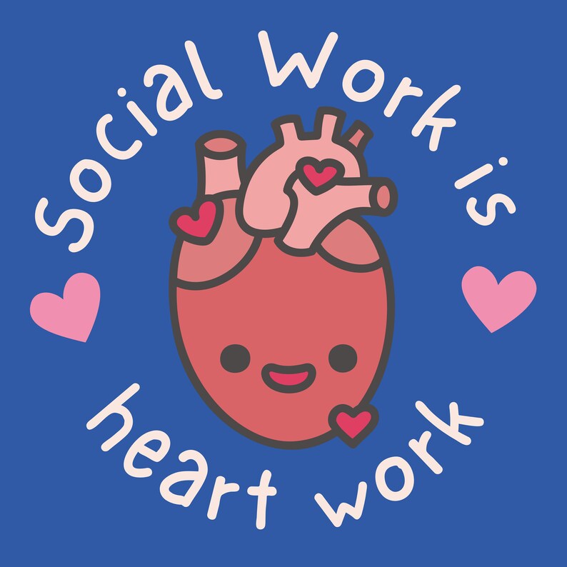 Social Work is Anatomical Heart Work Sticker - Etsy
