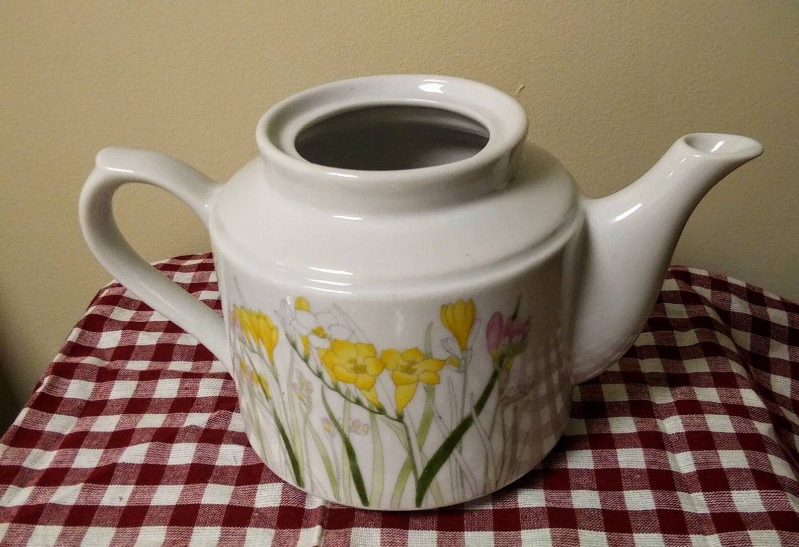 Tivoli Yellow Floral Coffee Teapot by Shafford Vintage 1985 - Etsy
