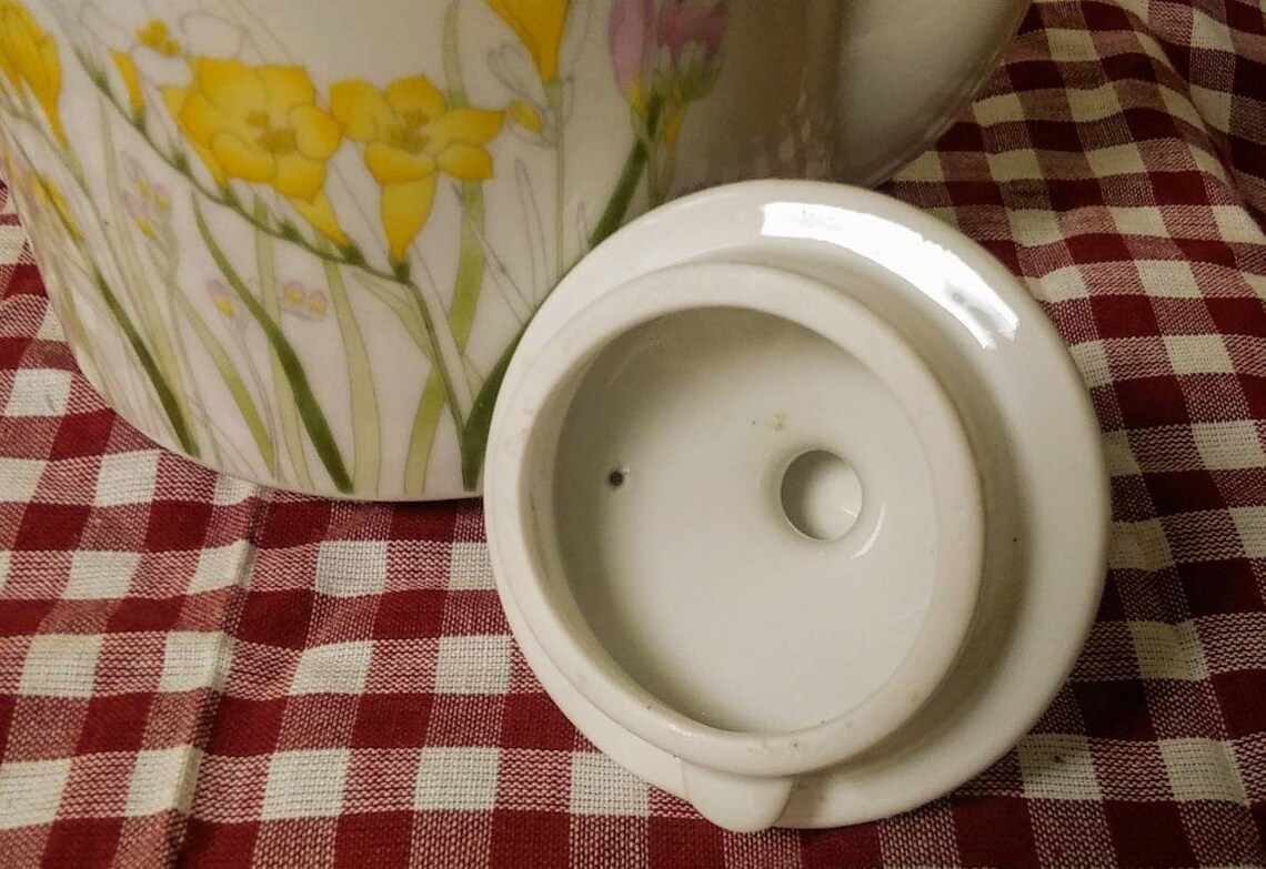 Tivoli Yellow Floral Coffee Teapot by Shafford Vintage 1985 - Etsy